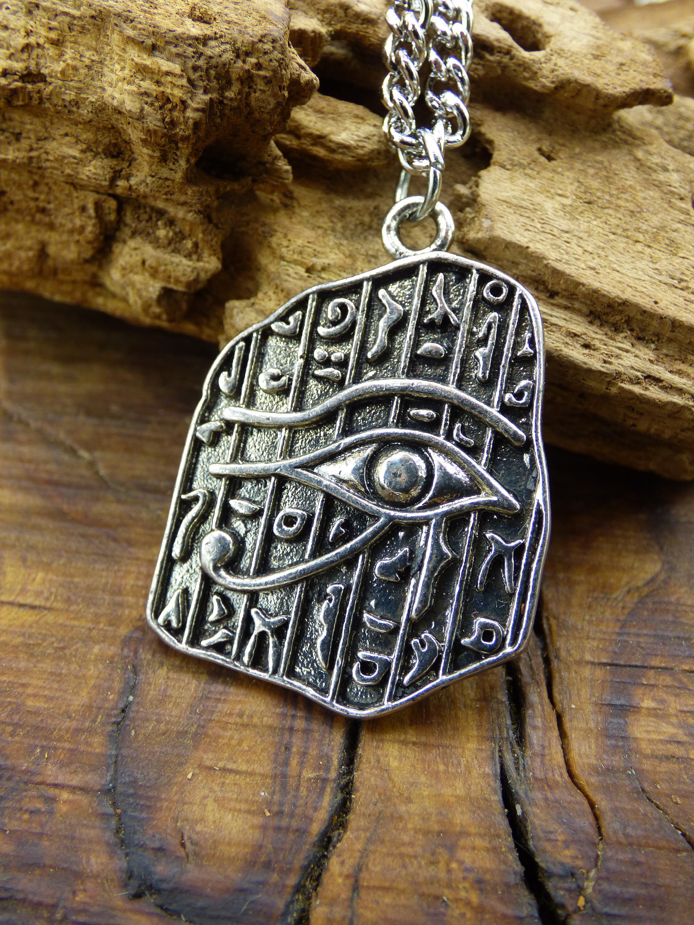 Eye of Horus Illuminati Chain Antique Silver HIPPIE GOA - Etsy UK