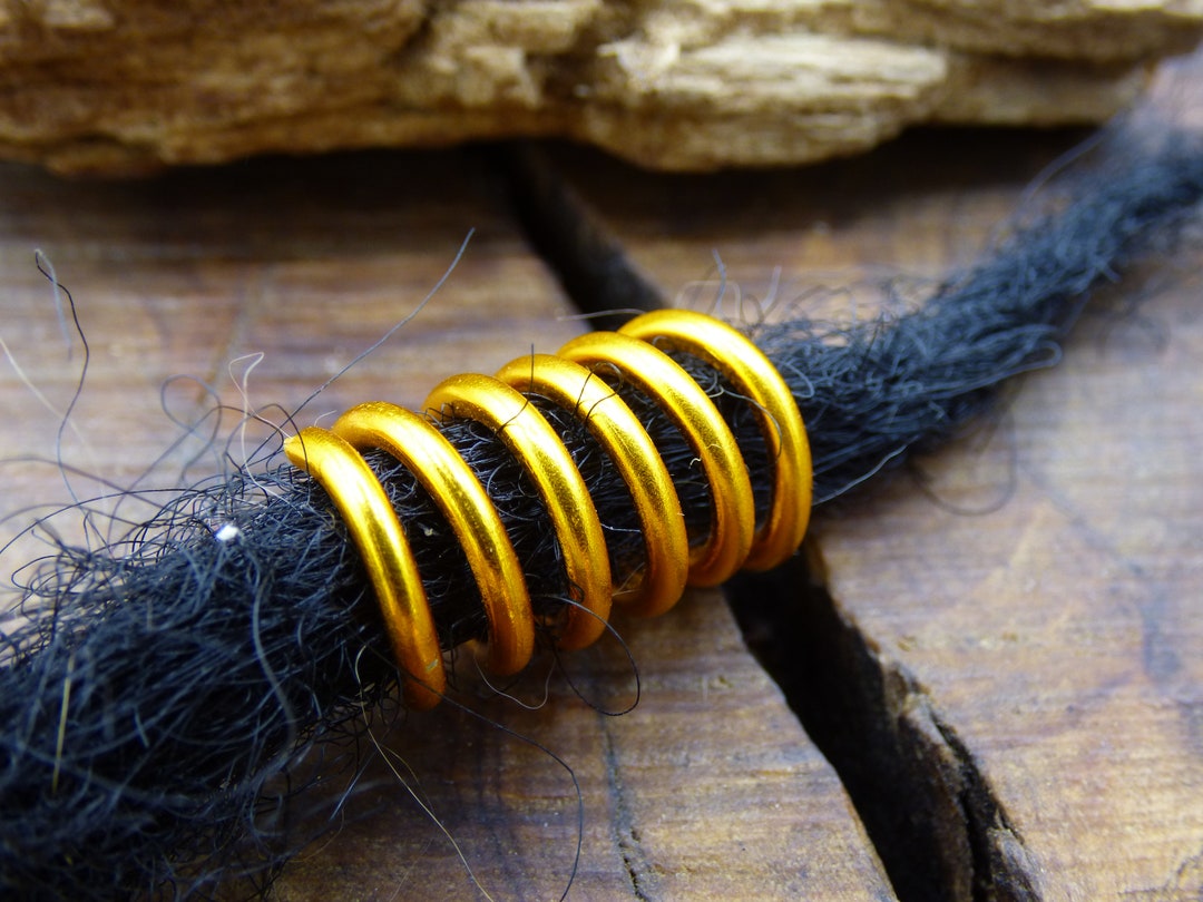 Dreadlock Jewelry Spirals Golden breads Dreads HIPPIE GOA boho ethno ...