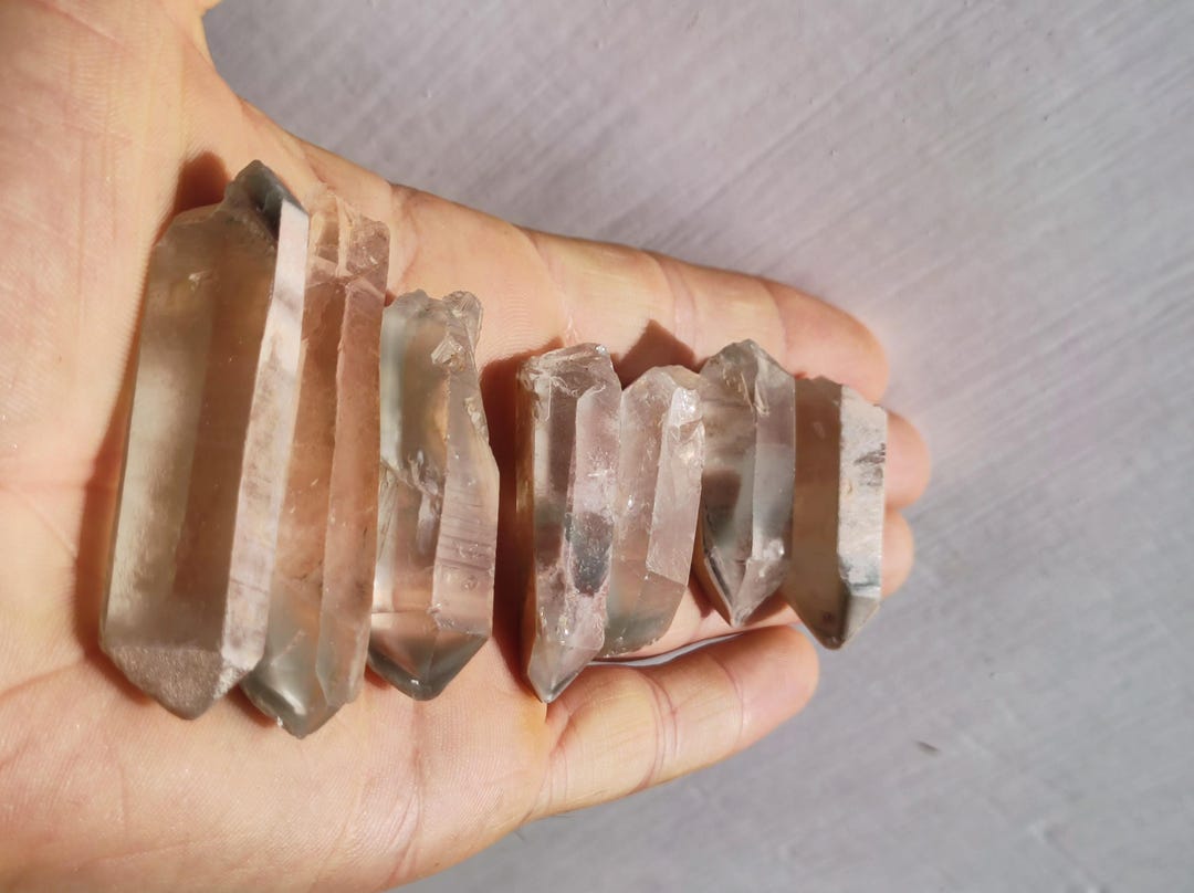 SET 7x Amphibole Angel Phantom Quartz Points Collector Stages Rarity ...