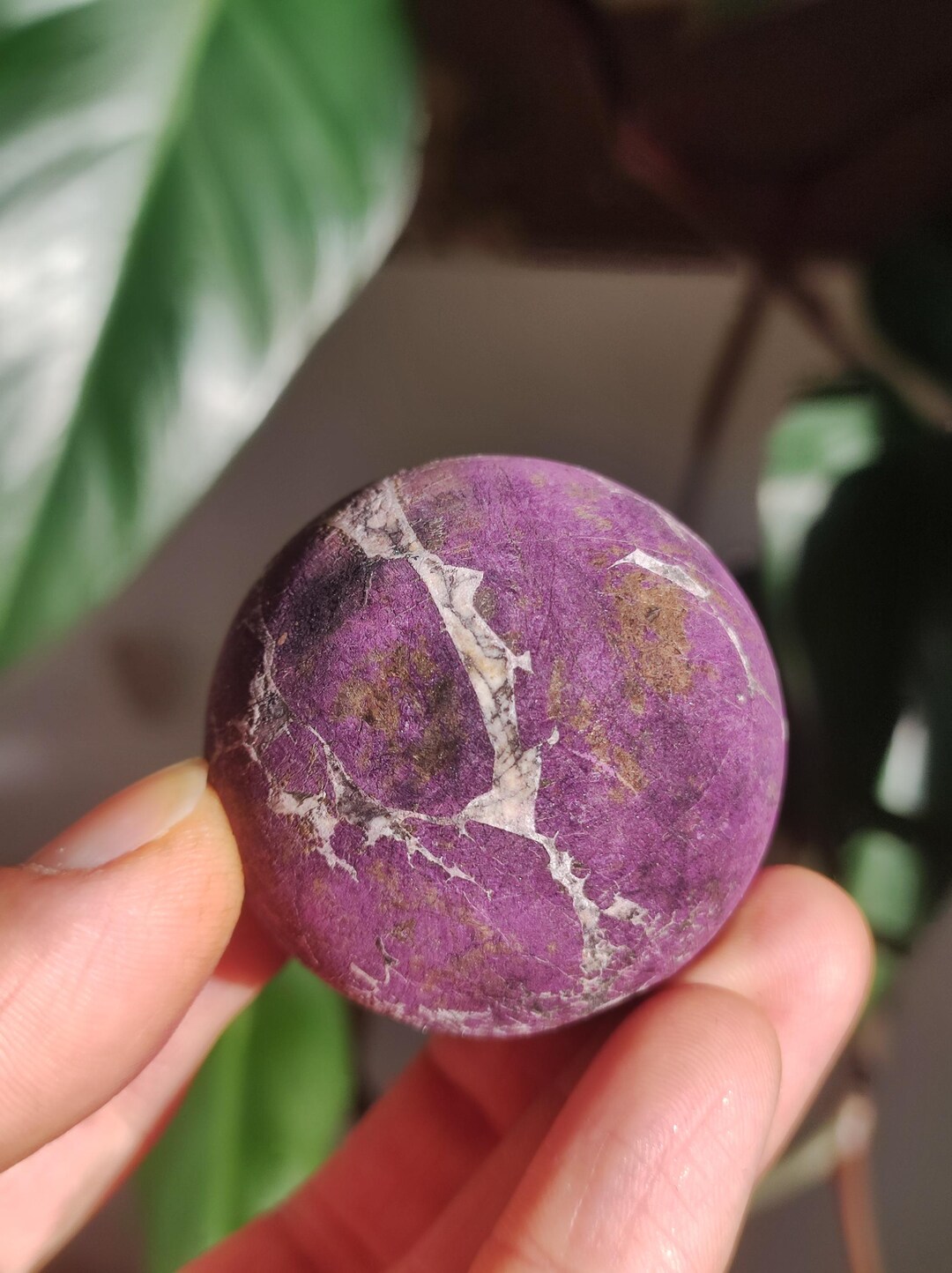 Purpurite - Gemstone Ball Purple Natural Healing Stone Decoration ...