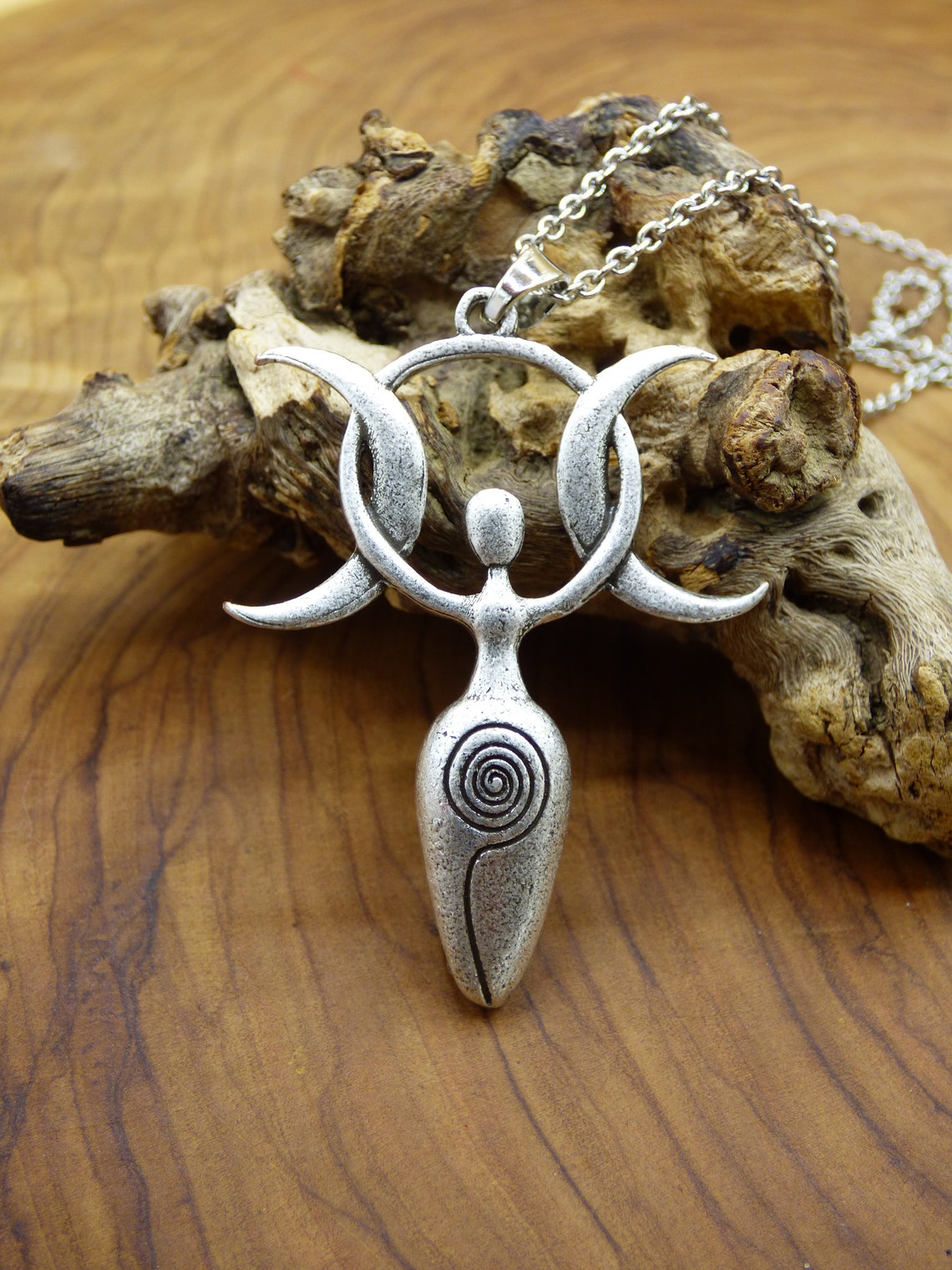 Moon Goddess Spiral Pendant Necklace ~ Women's Cycle Protection ...