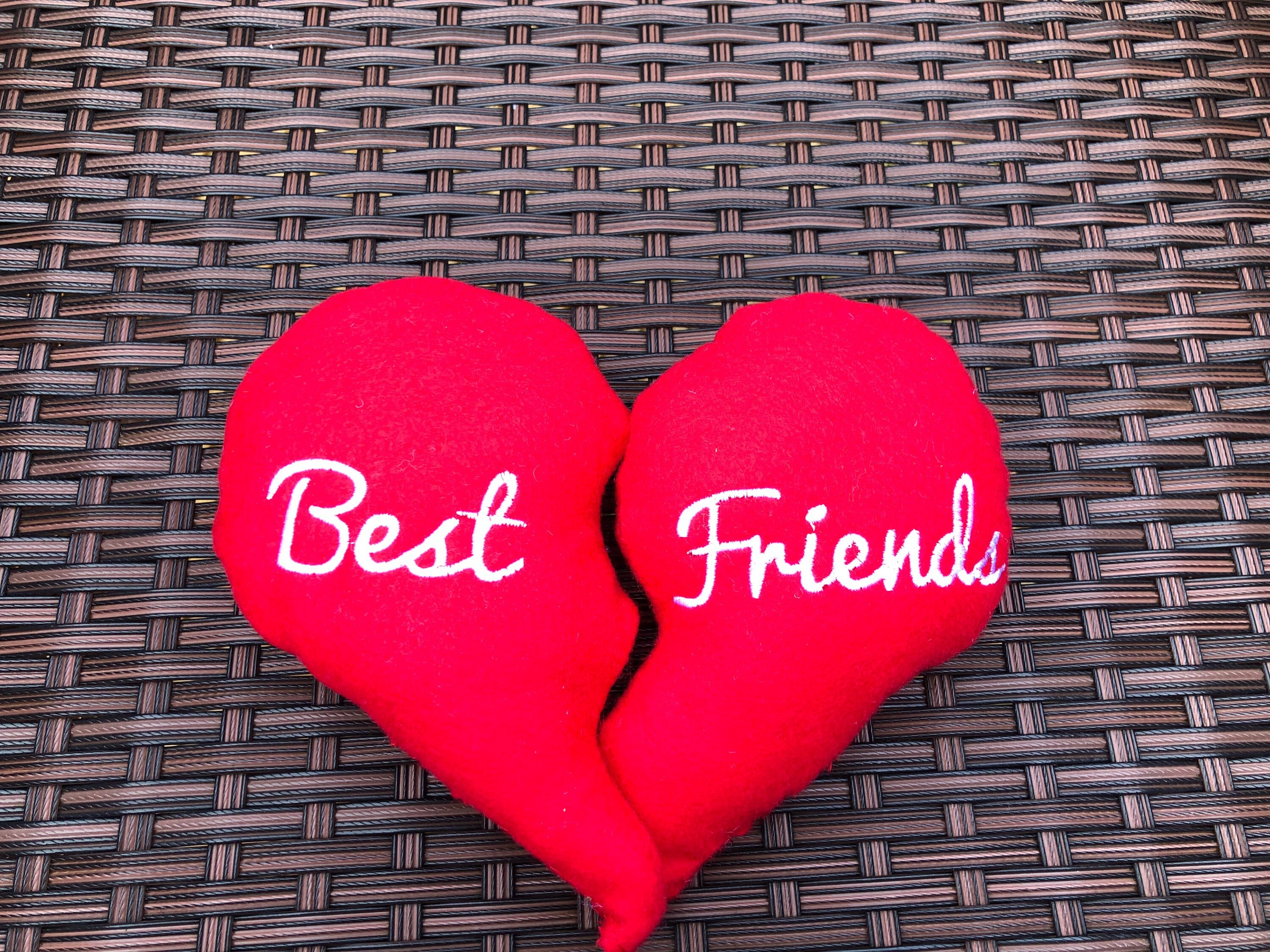 Best Friend Split Heart Cushions Valentines Gift Gift for - Etsy UK