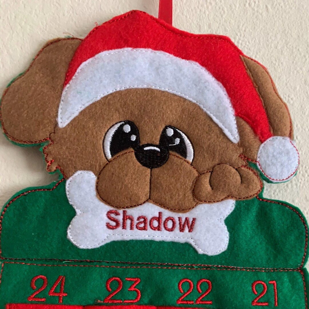 Dogs Personalised Advent Calendar for Christmas, Add Your Own Treats ...