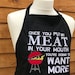 Embroidered Apron, BBQ Apron, Mens BBQ Apron, Cooking Apron, Funny ...