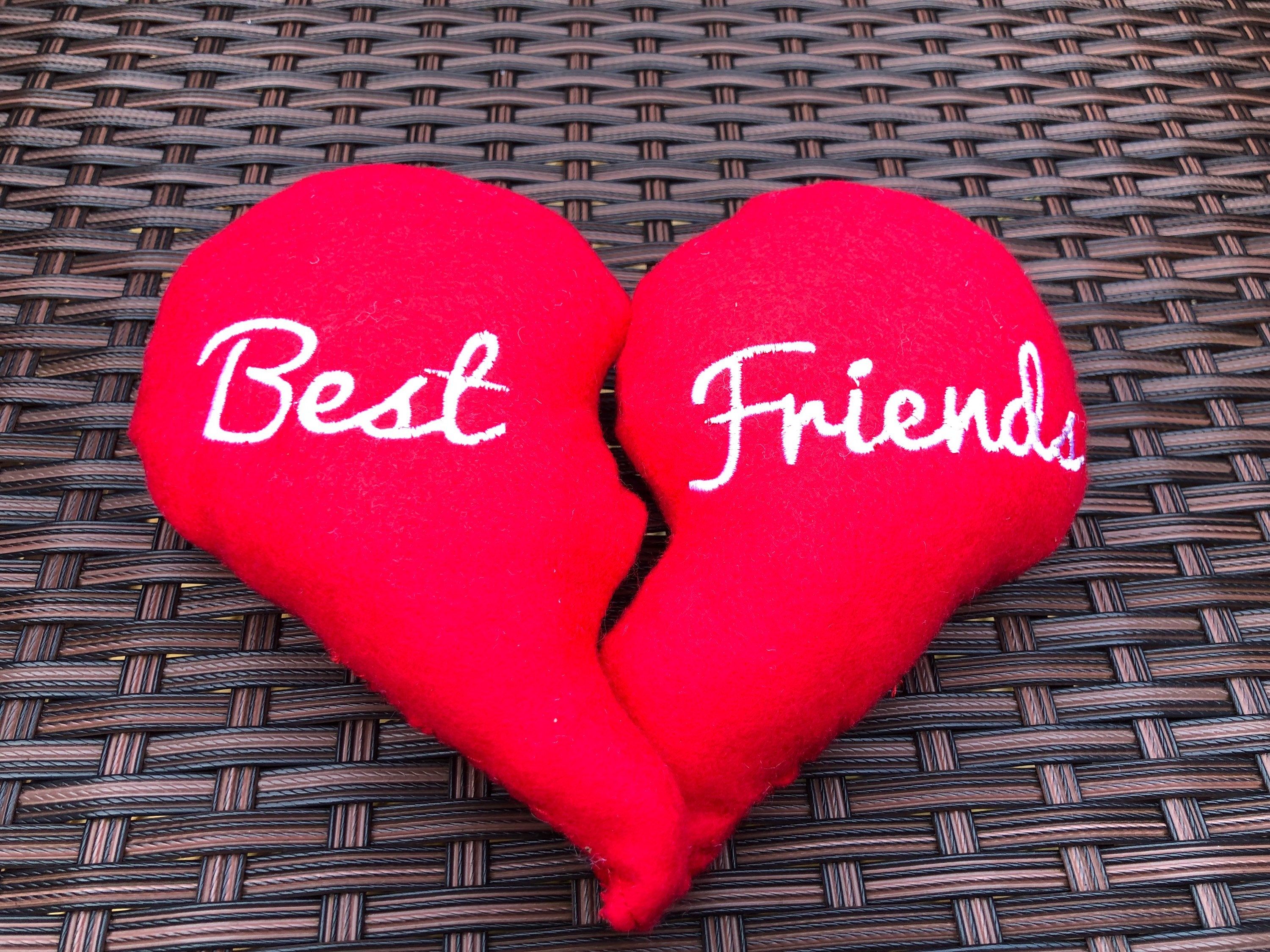 Best Friend Split Heart Cushions Valentines Gift Gift for - Etsy UK