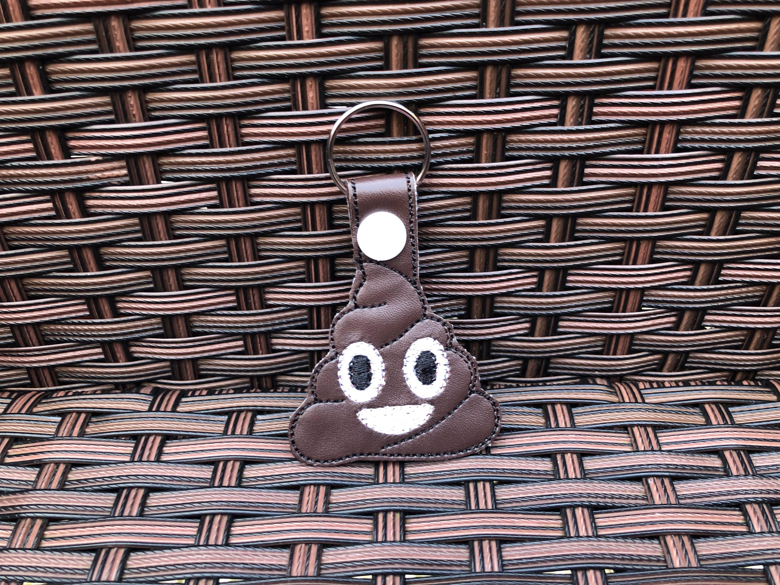 Embroidered Emoji Poo Keyring Bag Charm Poo Charm Poo - Etsy UK