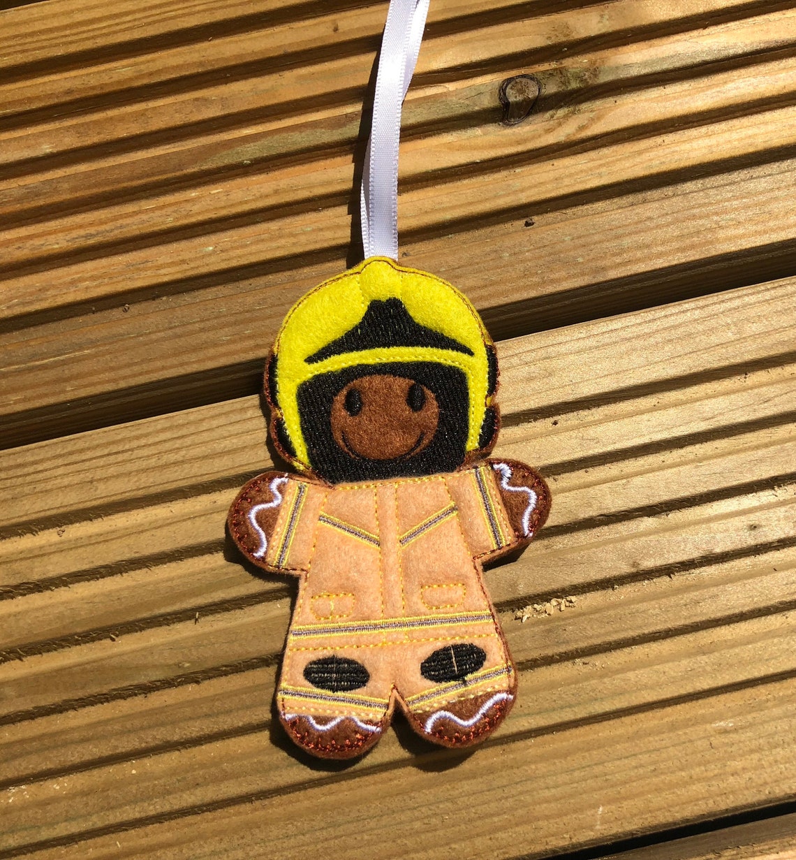 Firefighter Gift, Fireman Gingerbread Man, Hanging Gingerbread Man ...