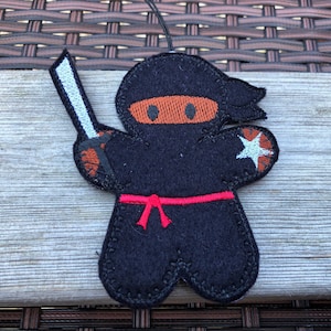 Martial Art Gift, Ninja Gingerbread Man, Hanging Gingerbread Man ...