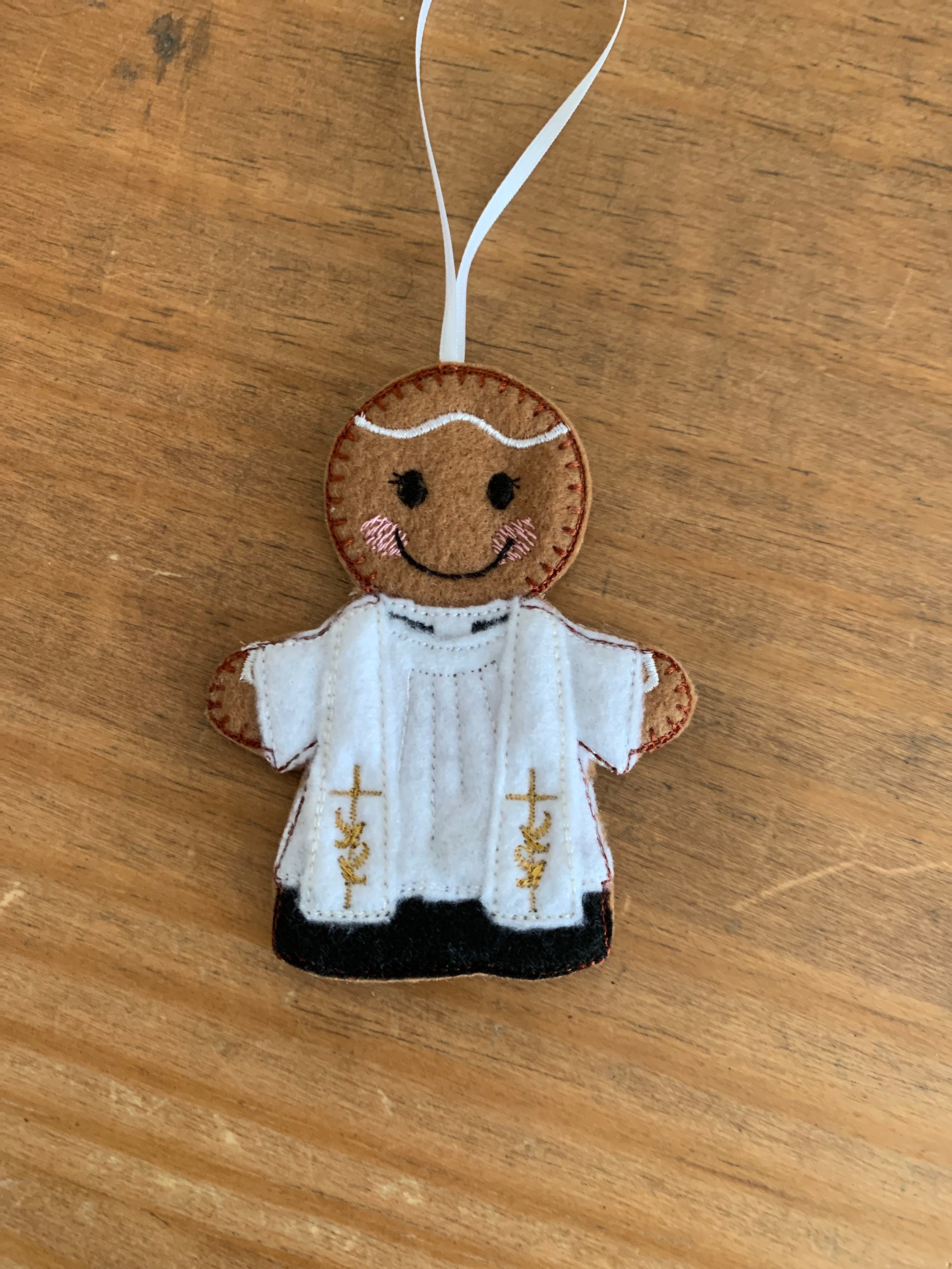 Priest Gift, Vicar Gift, Priest Gingerbread Man, Hanging Gingerbread ...