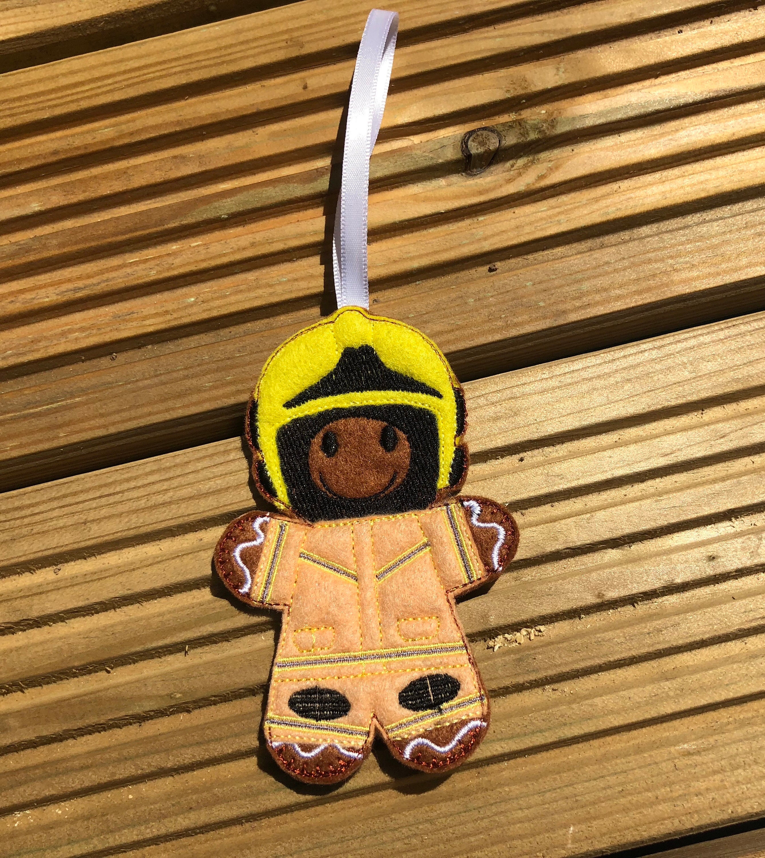 Firefighter Gift Fireman Gingerbread Man Hanging Gingerbread - Etsy UK