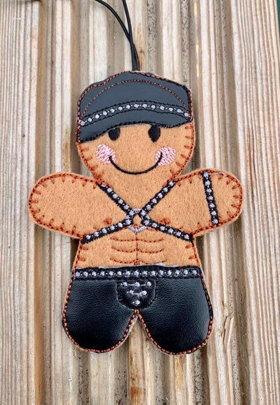 Naughty Leather Gingerbread Man Leather Gingerbread Gift | Etsy