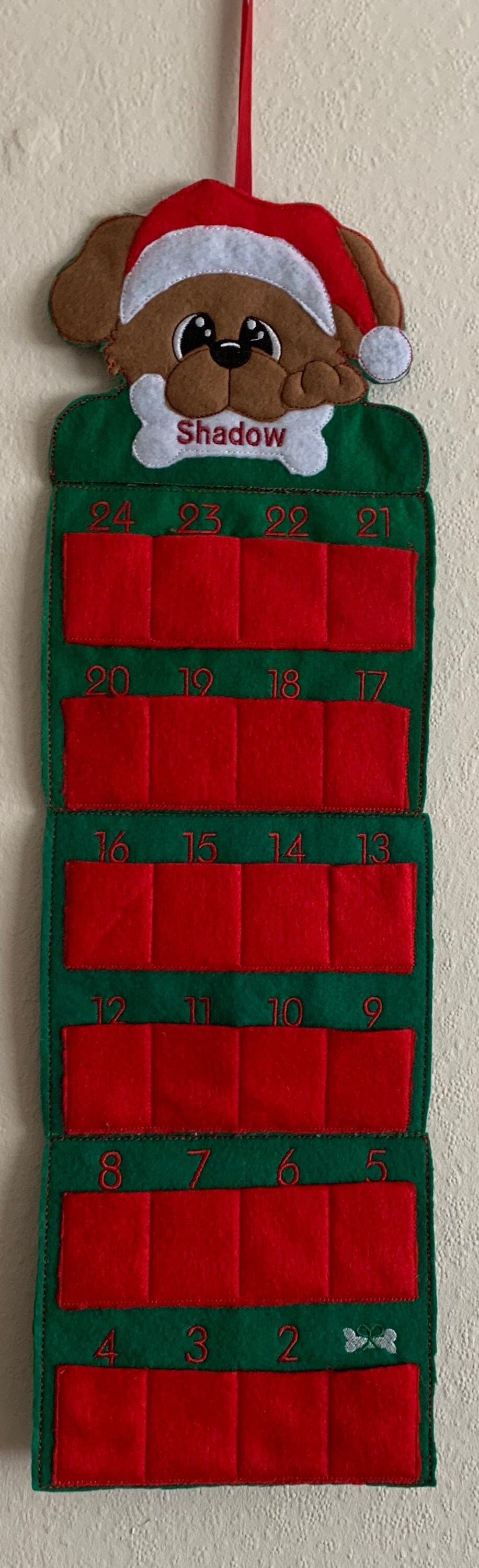 Dogs Personalised Advent Calendar for Christmas, Add Your Own Treats ...