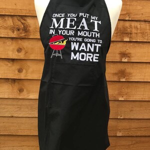 Embroidered Apron, BBQ Apron, Mens BBQ Apron, Cooking Apron, Funny ...