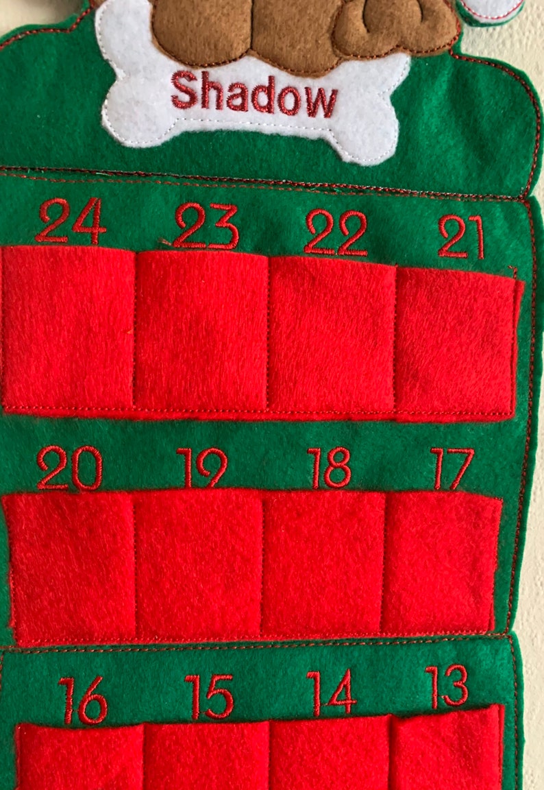 Dogs Personalised Advent Calendar for Christmas, Add Your Own Treats ...