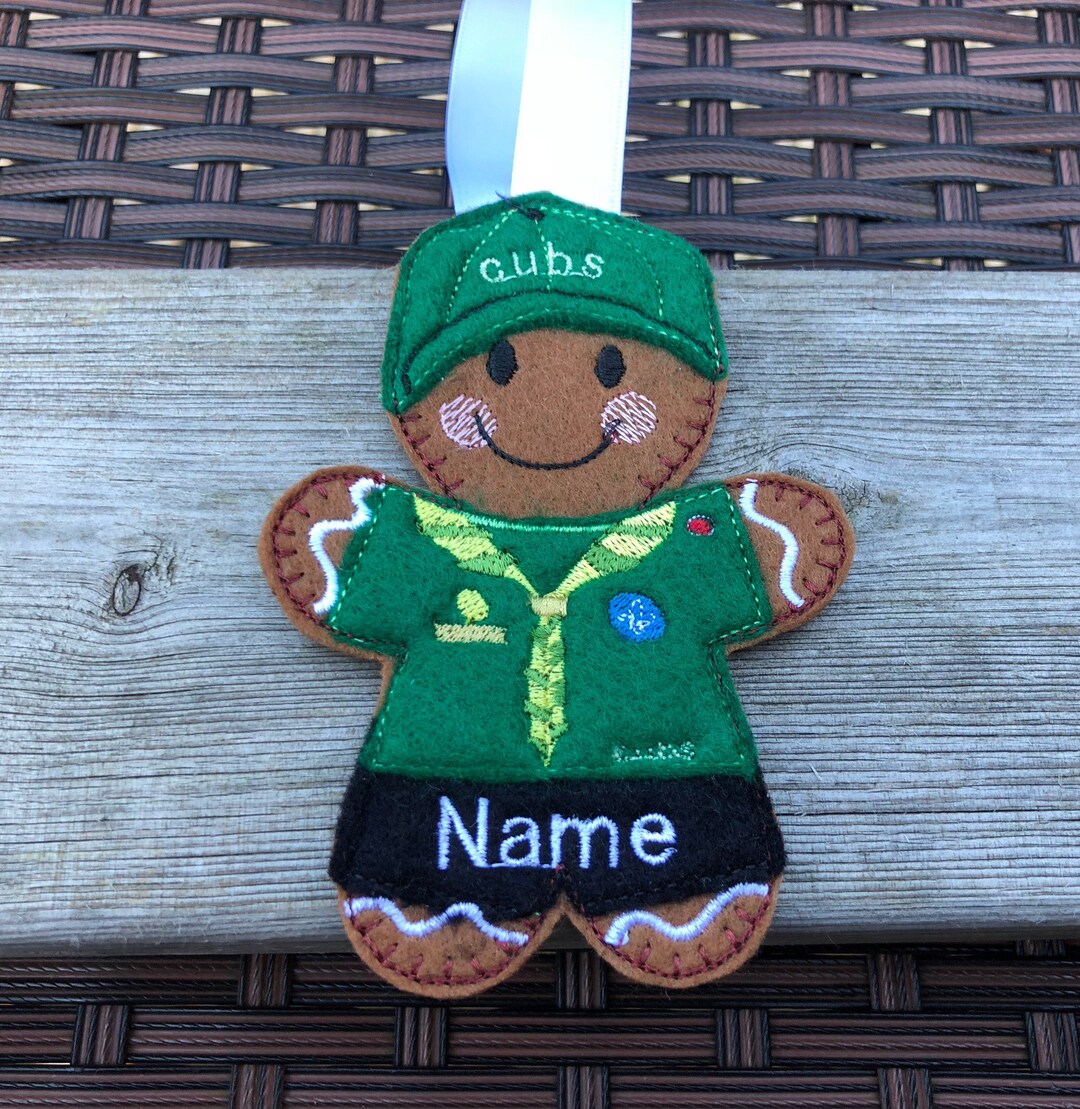 Cubs Gift, Cubs Gingerbread Man, Hanging Gingerbread Man, Personalised ...