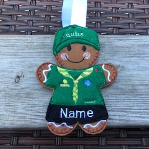 Cubs Gift, Cubs Gingerbread Man, Hanging Gingerbread Man, Personalised ...