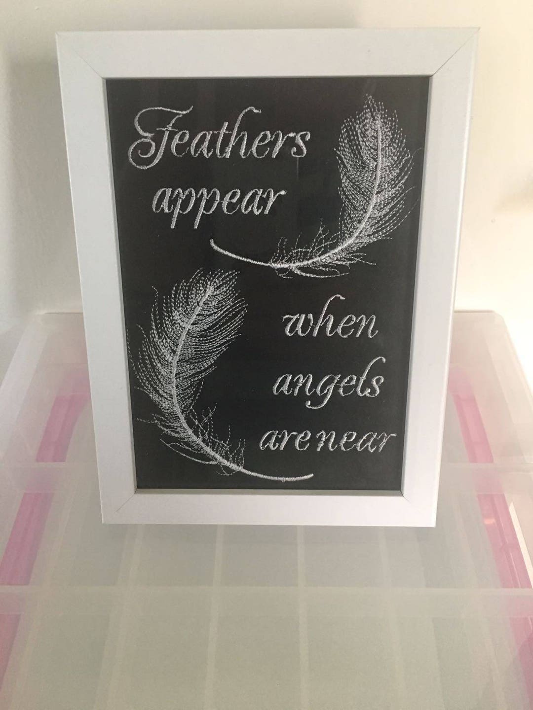 Feathers Appear When Angels Are Near, in Memory Of, Memorial Frame - Etsy