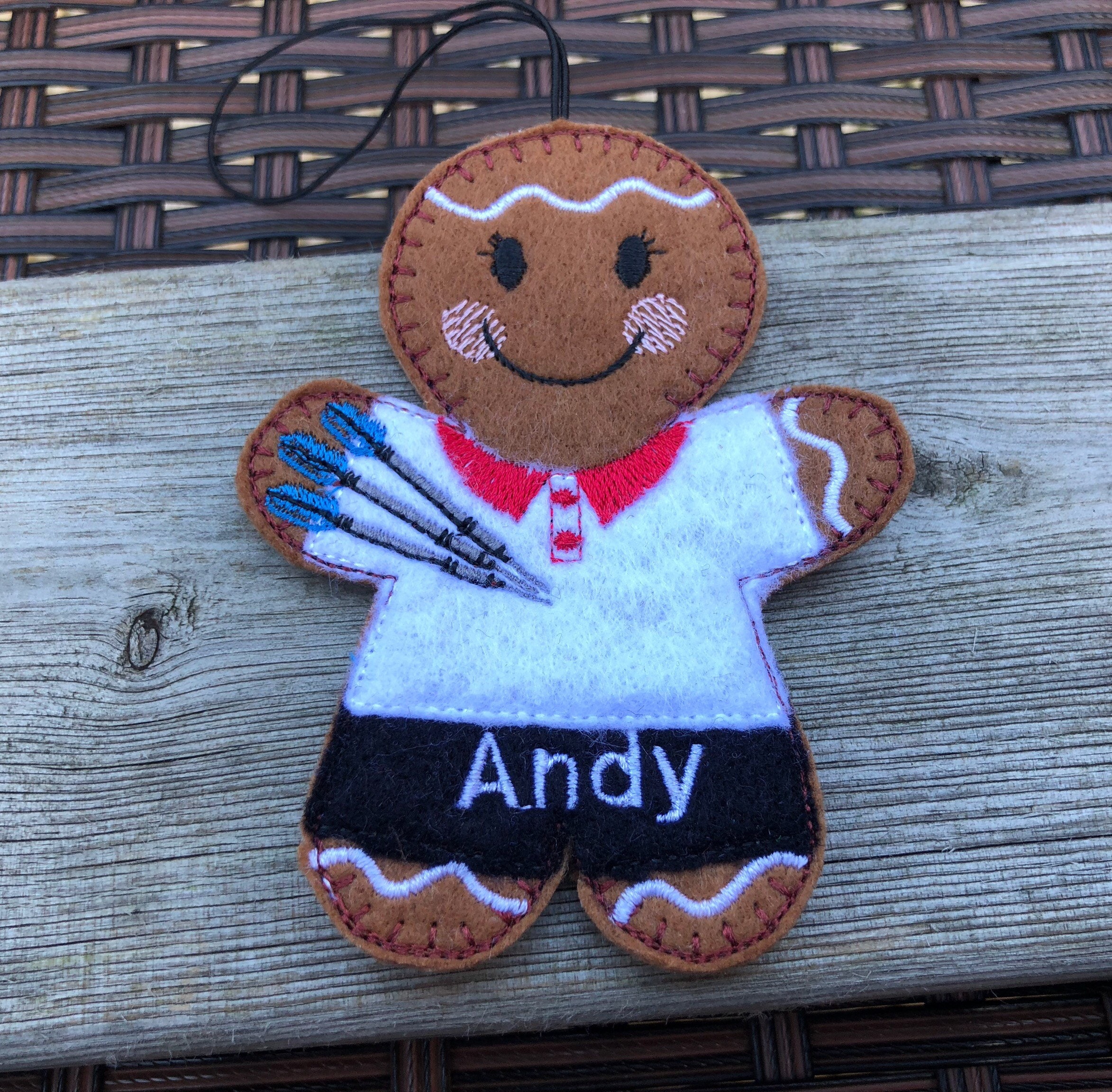 Dart player gift dart player gingerbread man dart | Etsy