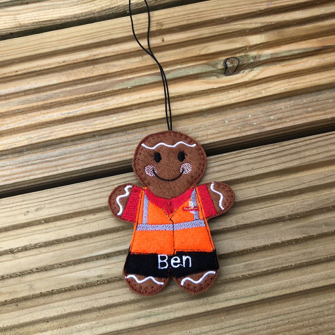 Postman Gift, Postman Gingerbread Man, Hanging Gingerbread Man ...