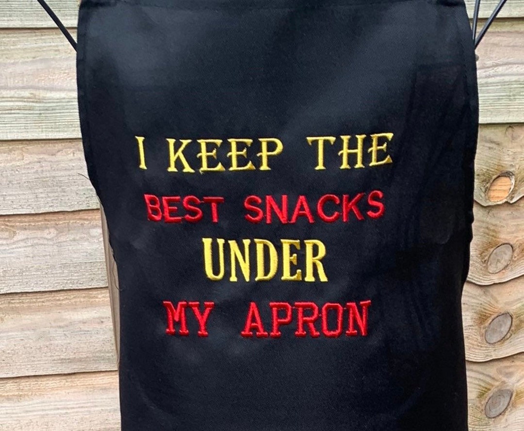 Embroidered Apron, BBQ Apron, Unisex BBQ Apron, Cooking Apron, Funny ...
