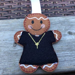 Priest Gift, Vicar Gift, Priest Gingerbread Man, Hanging Gingerbread ...