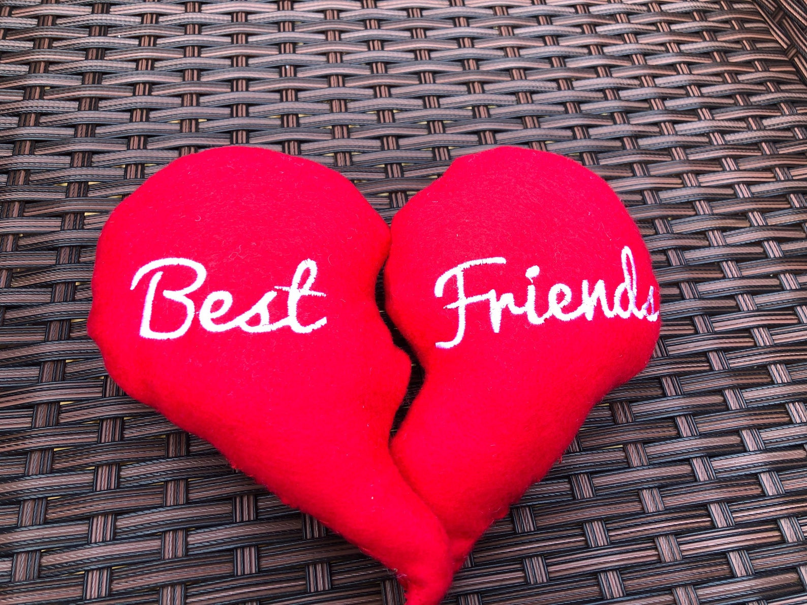 Best Friend Split Heart Cushions Valentines Gift Gift for - Etsy UK