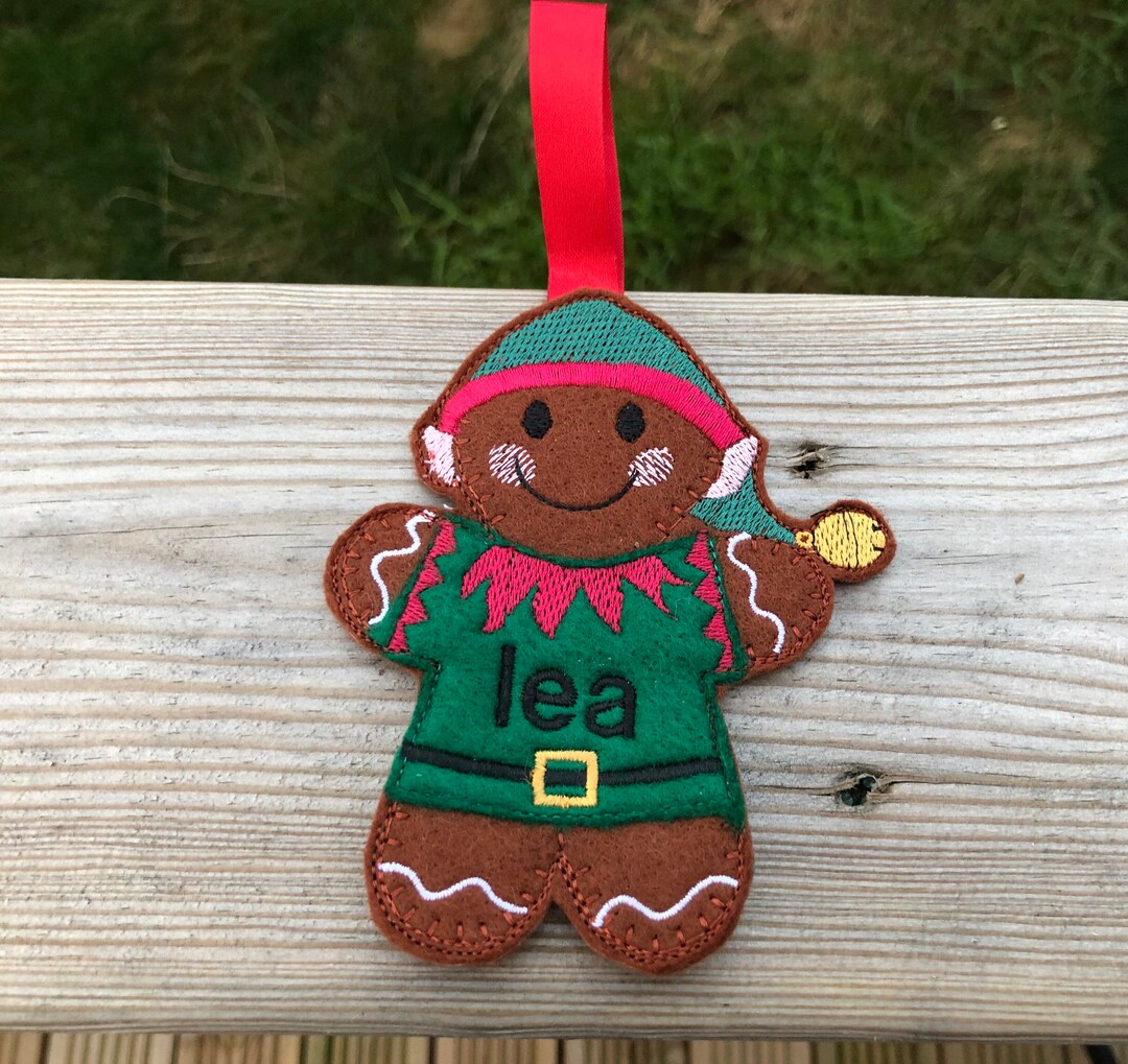 Christmas Gingerbread Elf Decoration, Gingerbread Tree Decoration ...