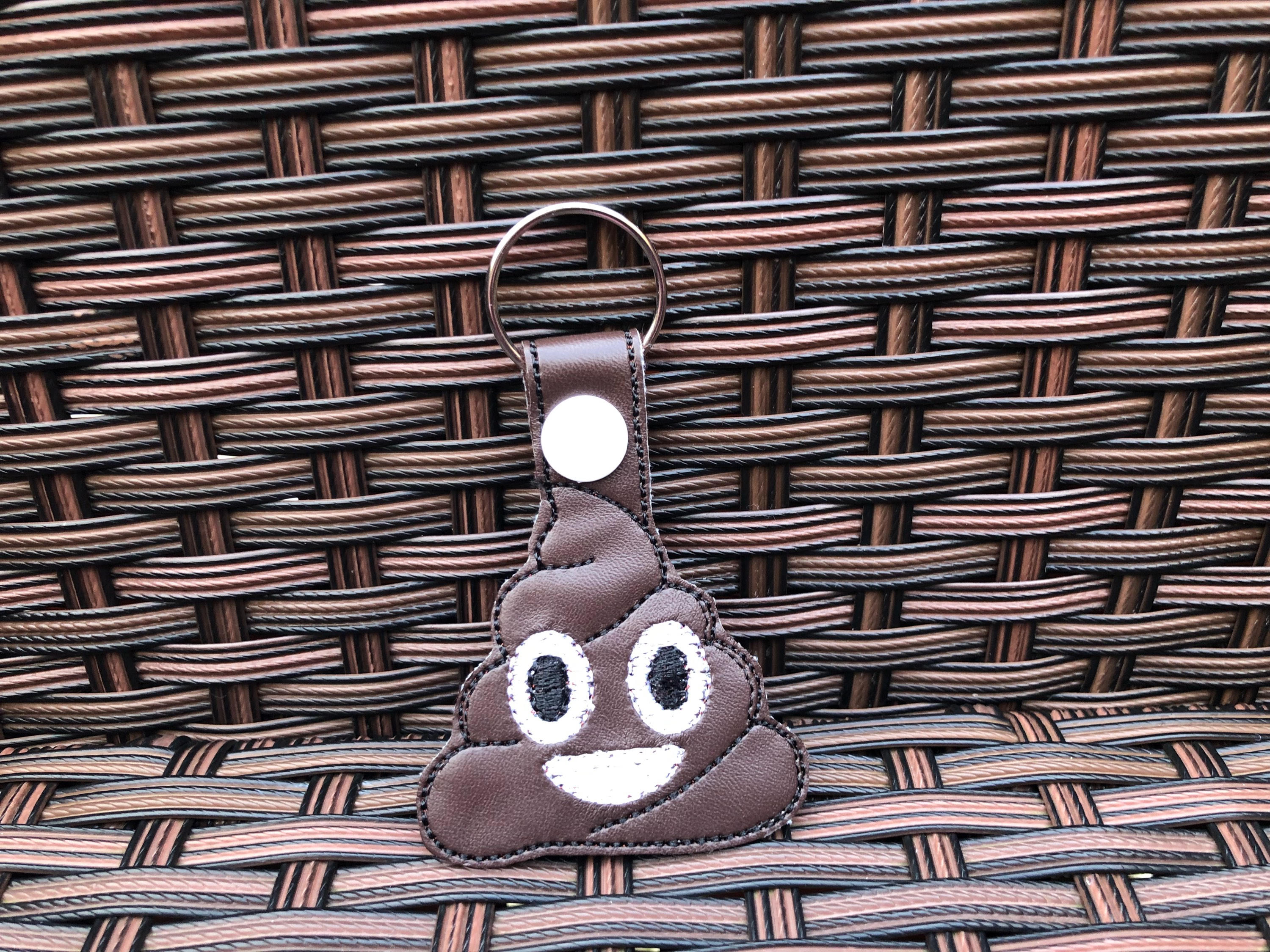 Embroidered Emoji Poo Keyring Bag Charm Poo Charm Poo - Etsy UK