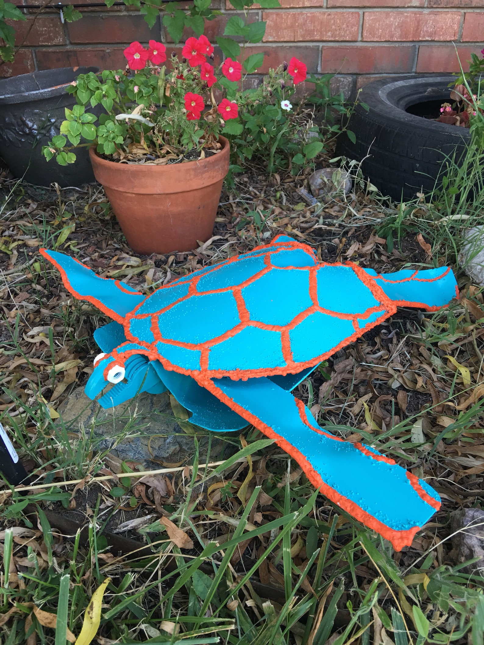 Sea turtle metal yard art | Etsy