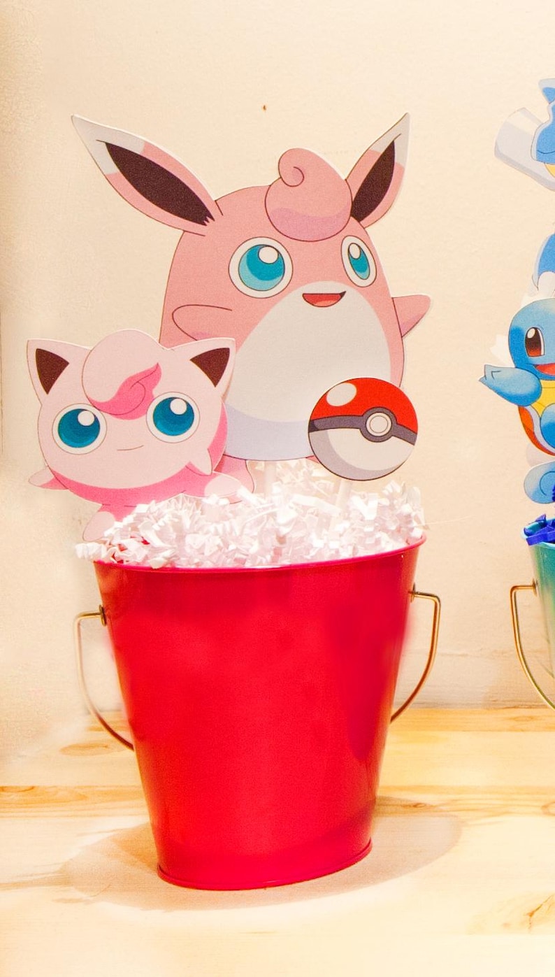 Pokemon Evolution Centerpieces Table Toppers Pikachu Charmander ...