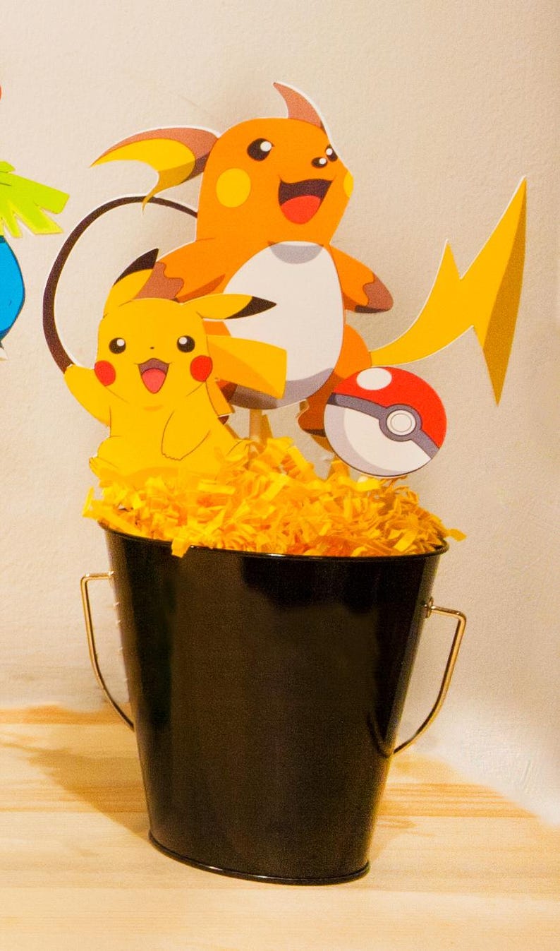 Pokemon Evolution Centerpieces Table Toppers Pikachu Charmander ...