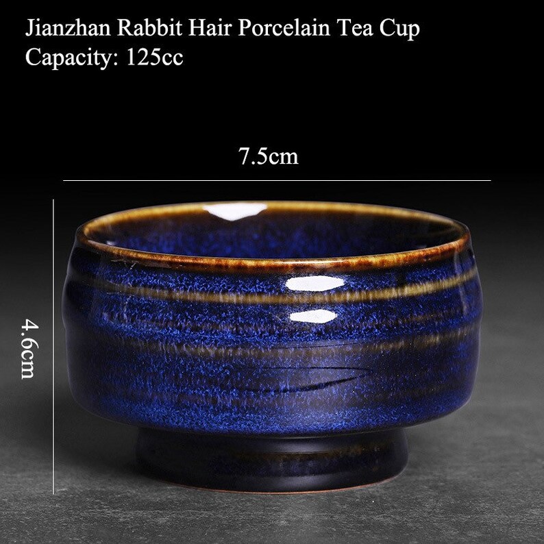 Jianzhan Porcelain Rabbit Hair tea Cup 200cc / 125cc / 70cc | Etsy