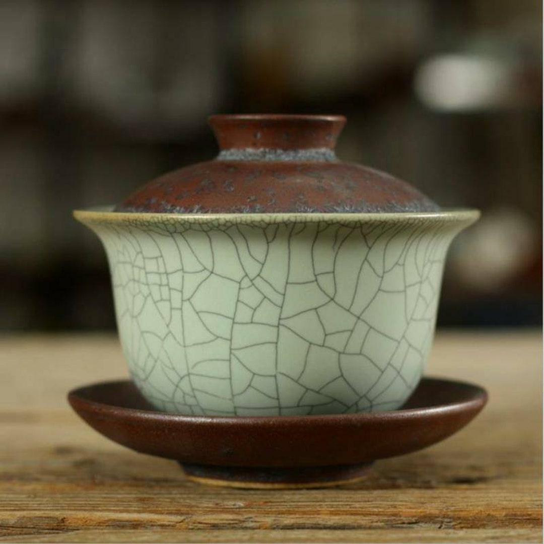Gaiwan ru Yao Kiln Fancy Rust Glaze Porcelain - Etsy