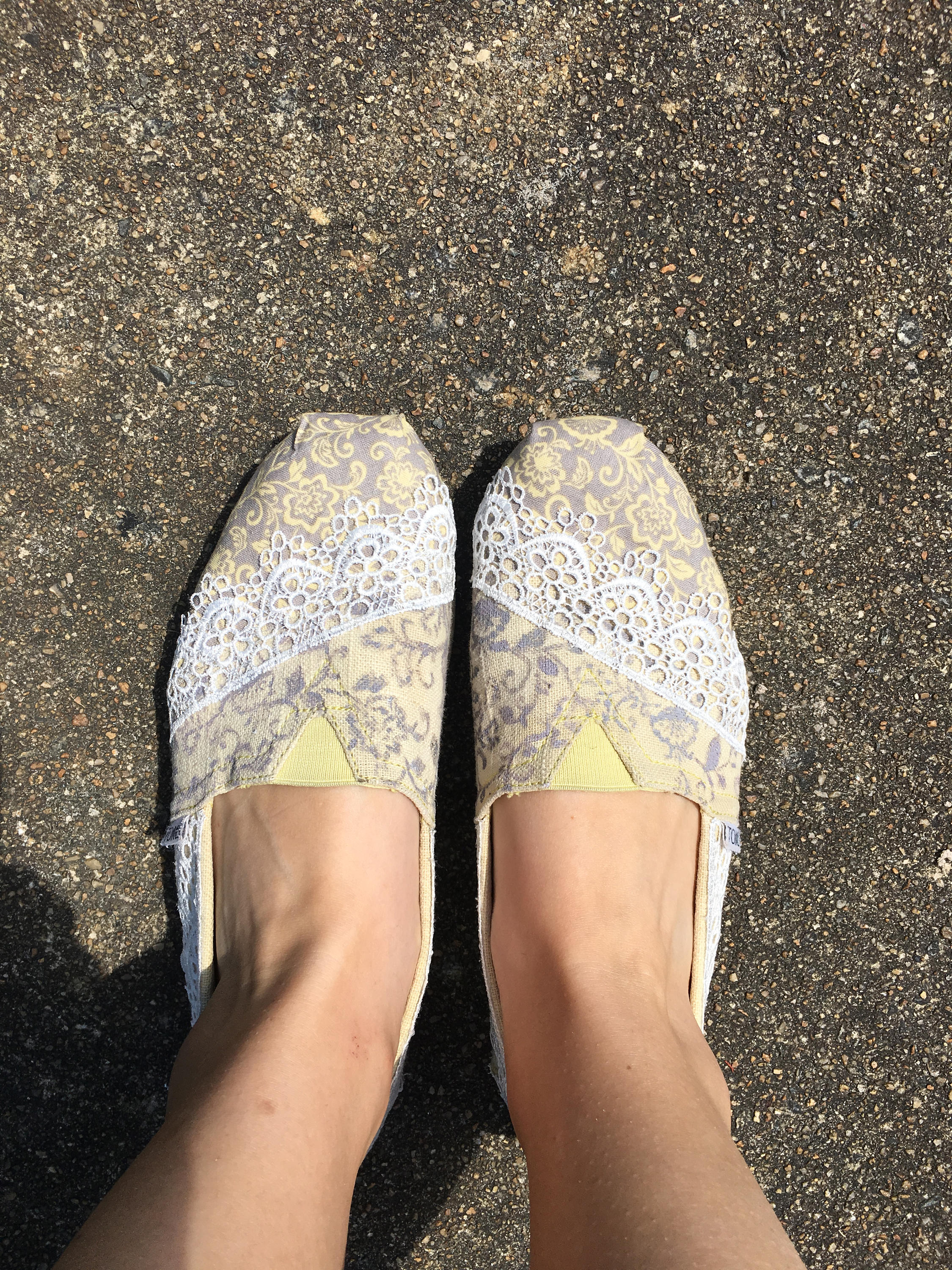 Hand-painted With Lace TOMS Shoes - Etsy