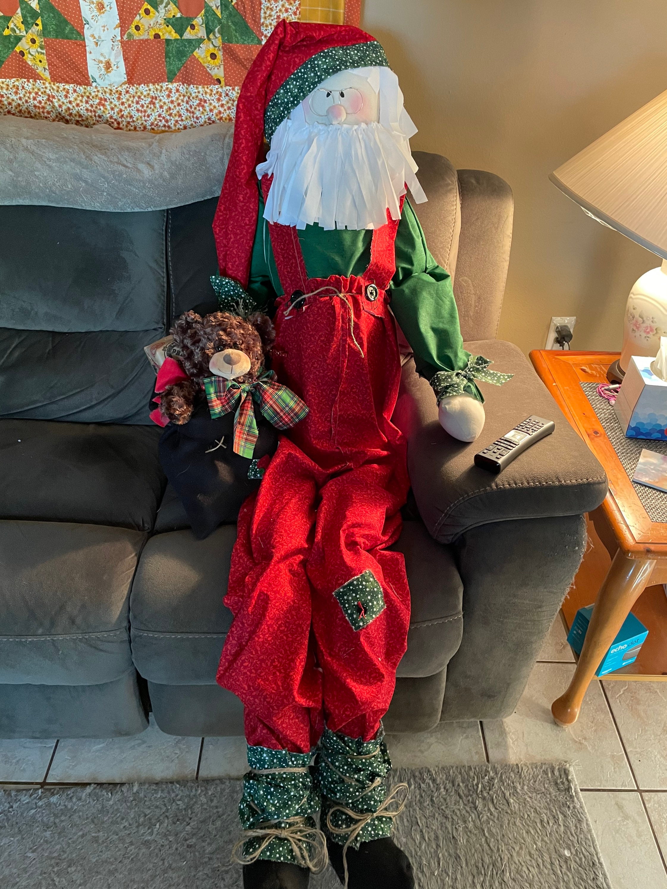 Life Size Sitting Santa Claus Outdoor Decor Etsy