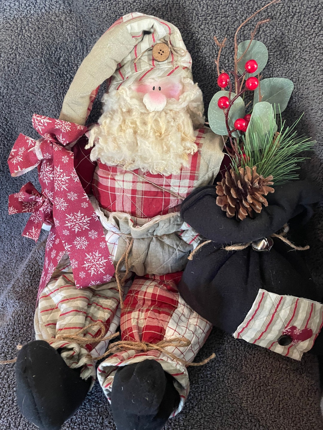 Classic Quilted Santa - Etsy