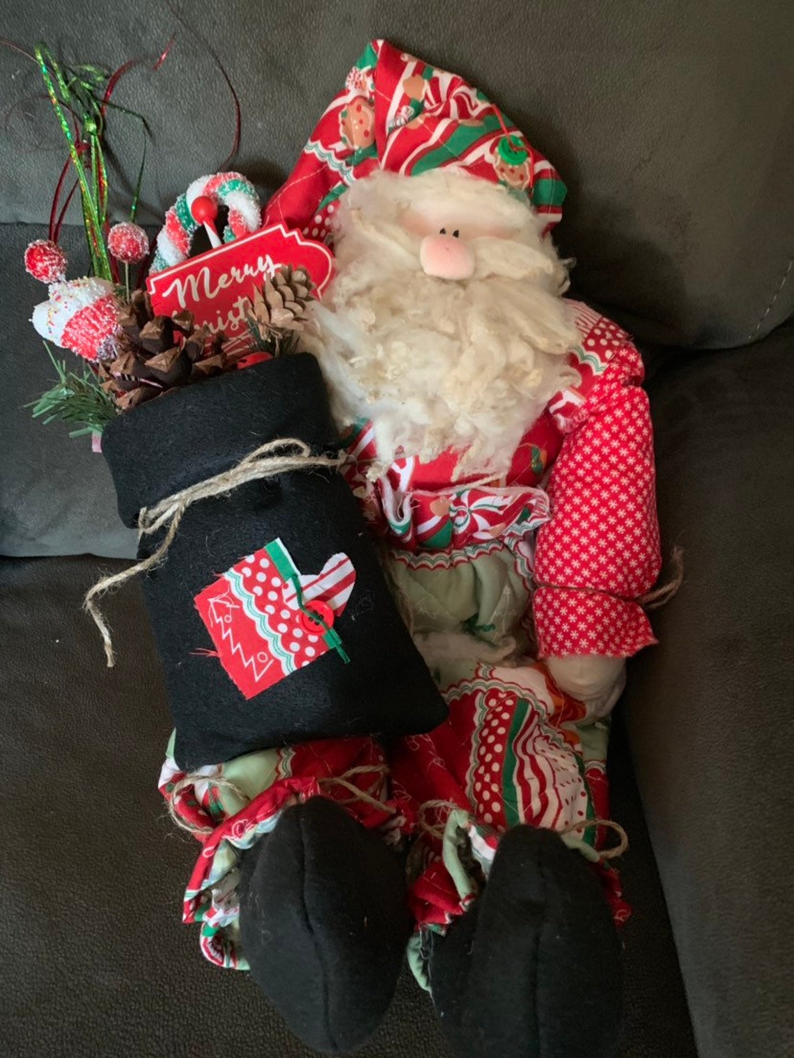 Classic Quilted Santa - Etsy