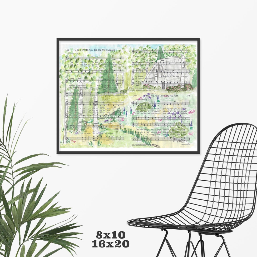 God Be With You Till We Meet Again- Sentimental Wall Art- Upcycled Hymn ...