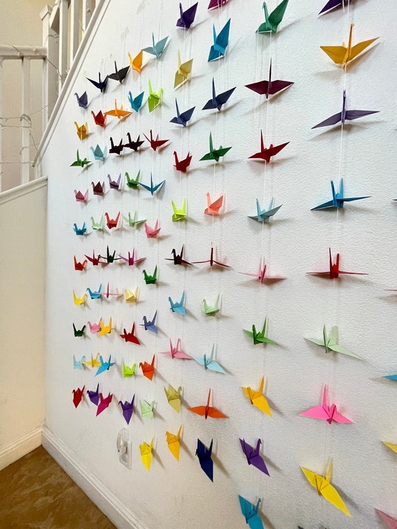Strings of Multiple Colored Japanese Origami Crane Paper Crane - Etsy
