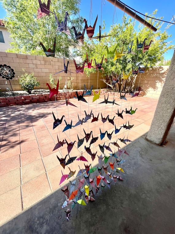 Strings of Large Multiple Patterns Japanese Origami Cranes | Etsy