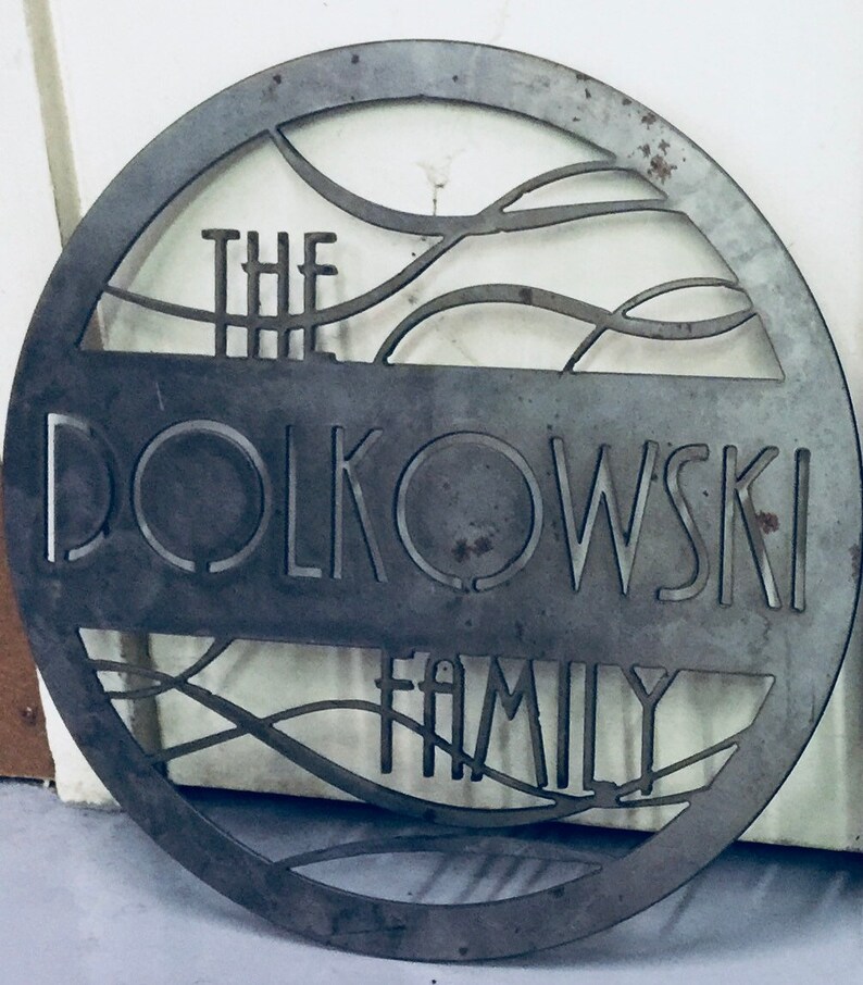 Custom Round Family Sign - Etsy