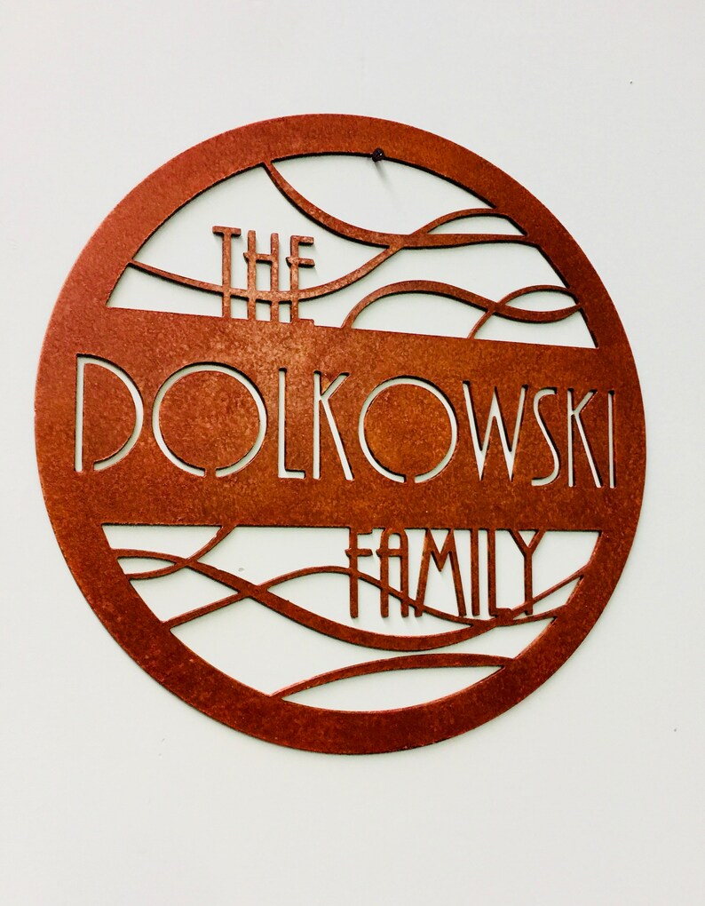 Custom Round Family Sign - Etsy