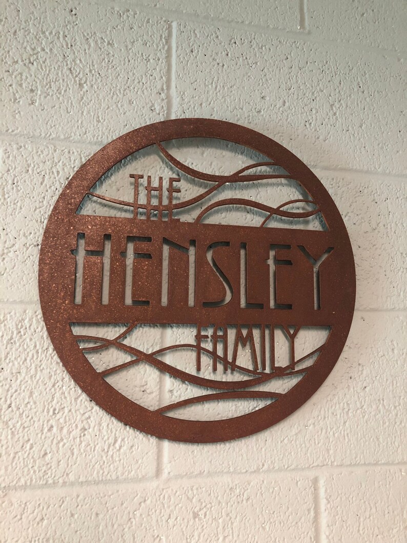 Custom Round Family Sign | Etsy