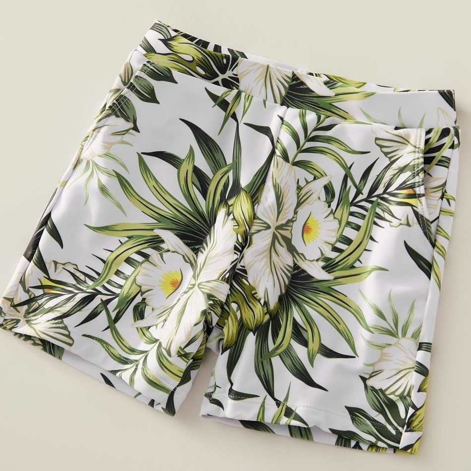 Family Swimsuit Set Family Swimwear Summer Tankini Palm Leaf - Etsy