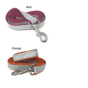 White and Silver Dog Lead, Rhinestone Fancy, Blingy Dog Leash, Girl Dog ...