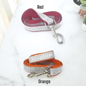 White and Silver Dog Lead, Rhinestone Fancy, Blingy Dog Leash, Girl Dog ...