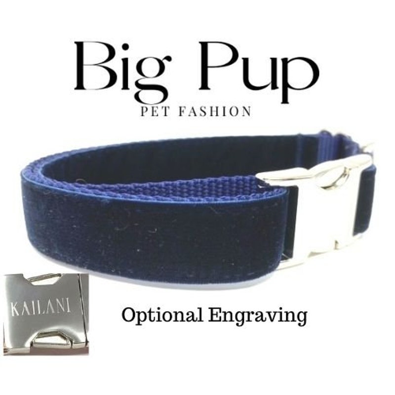 Navy Blue Dog Collar - Etsy