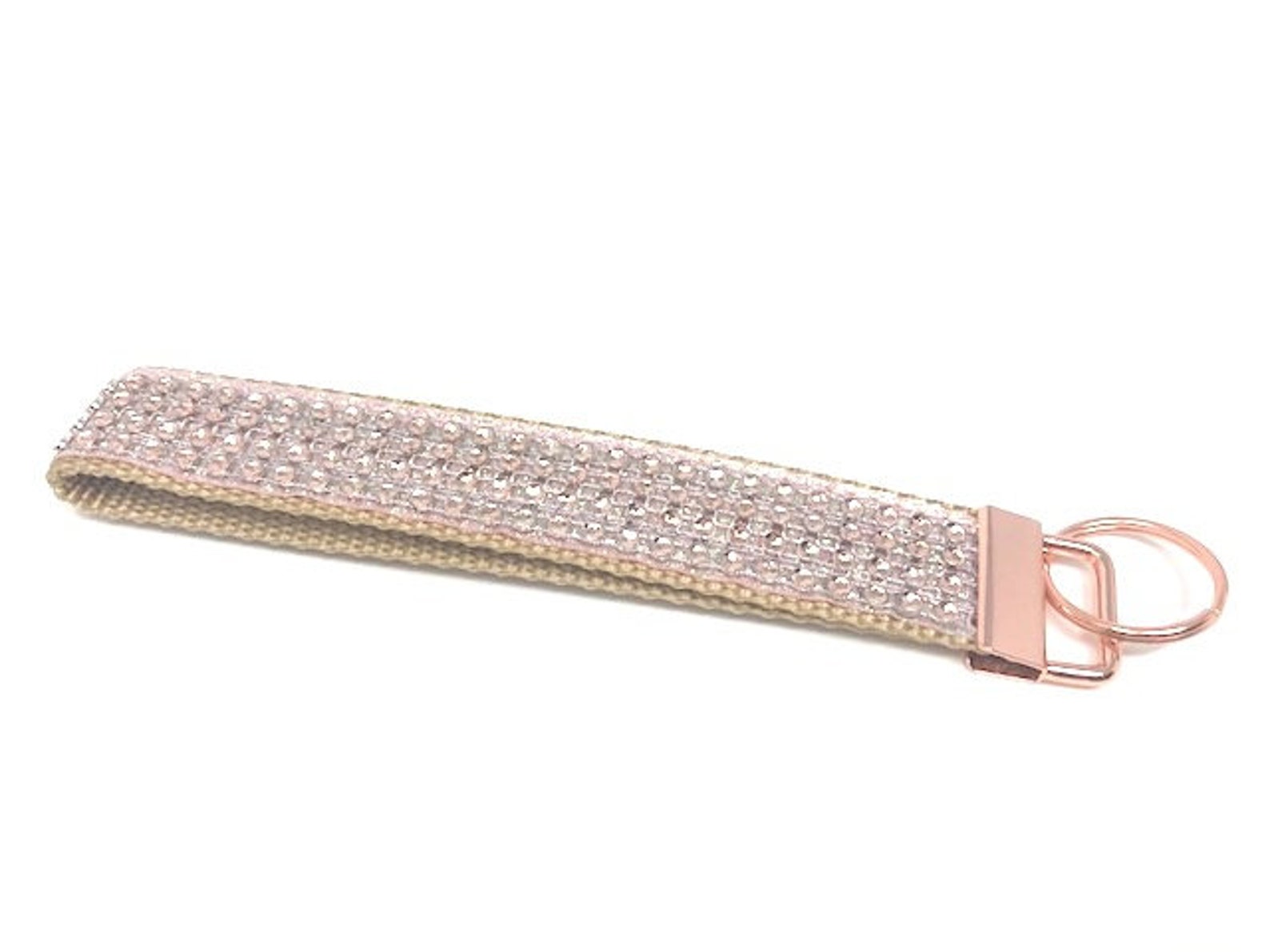 Fancy Rose Gold Key Fob Wristlet Bling Glitter Rhinestone - Etsy