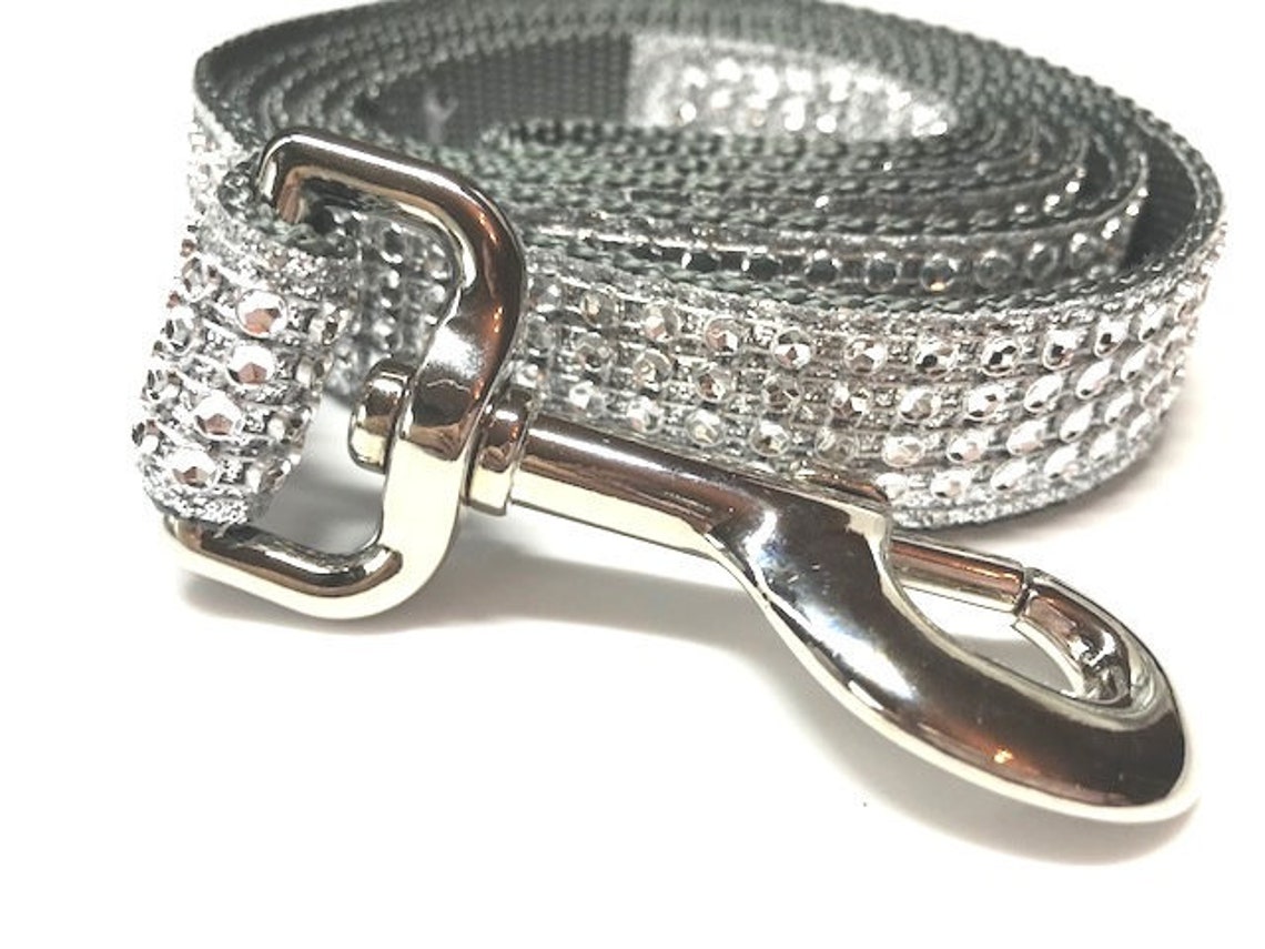 Silver Grey Rhinestone Fancy Glitter Blingy Dog Leash - Etsy