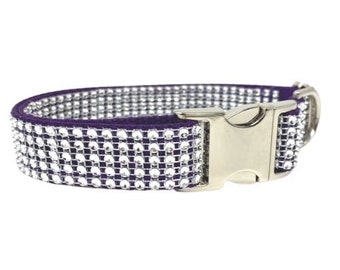 Purple Bedazzled Dog Collar - Etsy